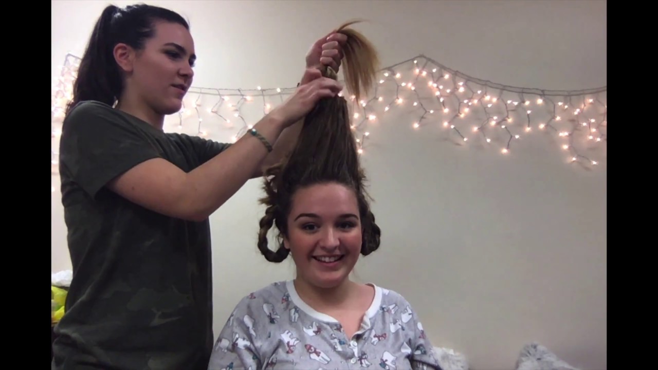 Cindy Lou Who hair tutorial - YouTube