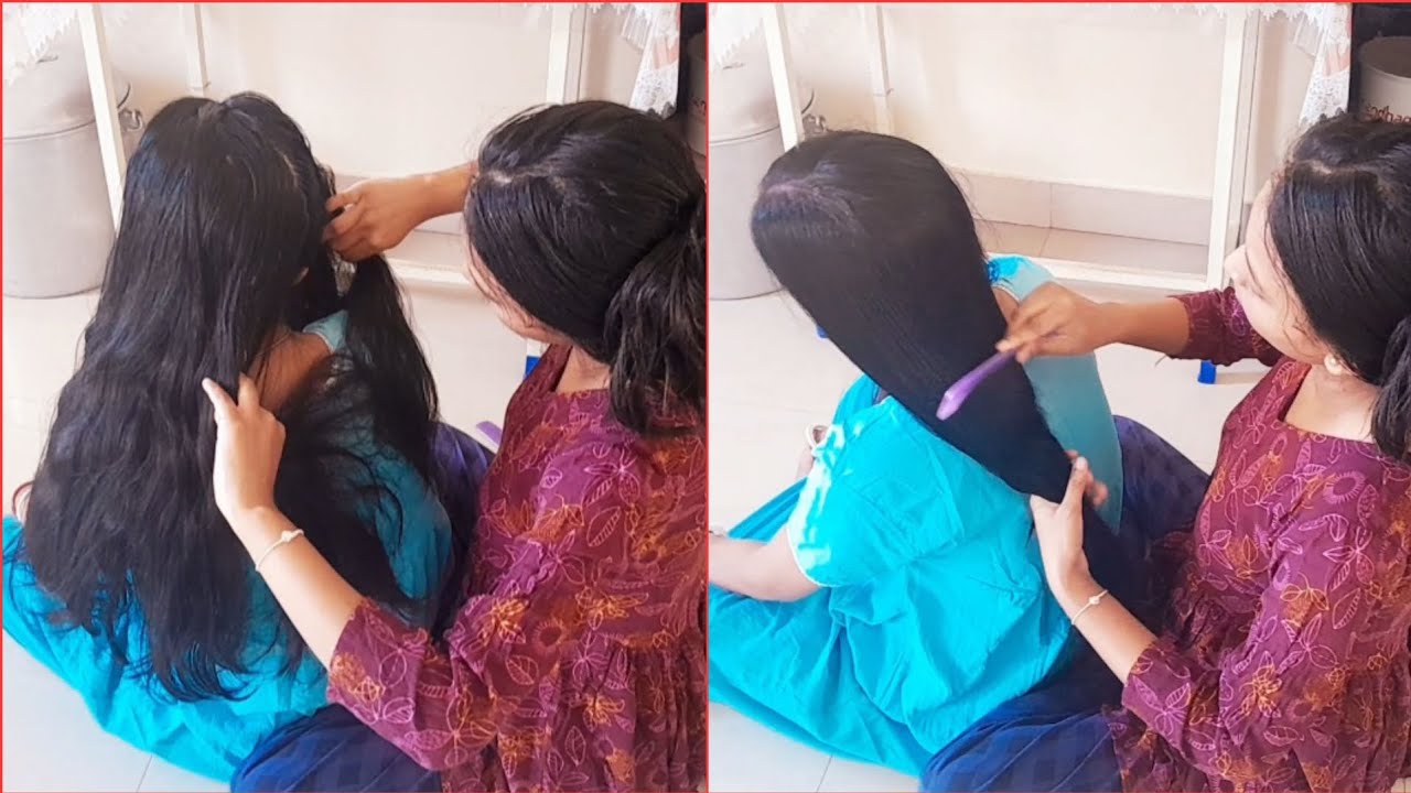 👧 Nit picking combing & hair oiling vlog ️ - YouTube