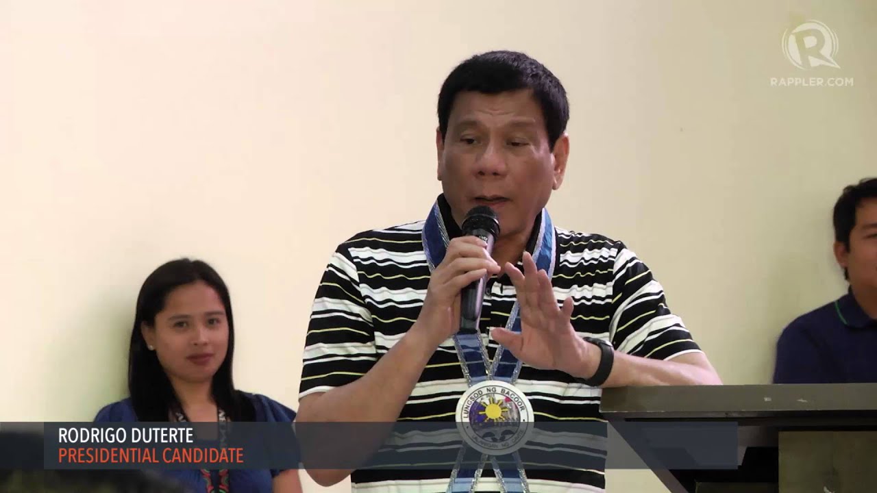 Duterte on Bong Revilla's plunder case - YouTube