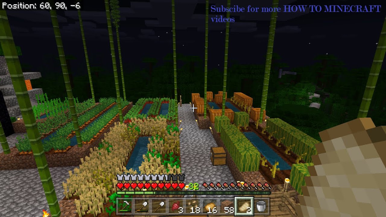 HOW TO MINECRAFT!! BUILDING BEGINNER FARM IN MINECRAFT. (Beetroot ...