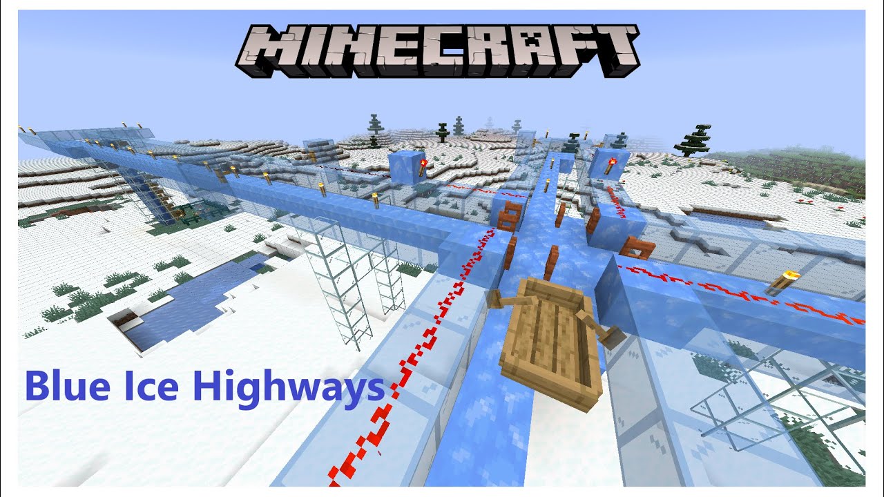Minecraft: Fast Blue Ice Highway (1.16) - YouTube