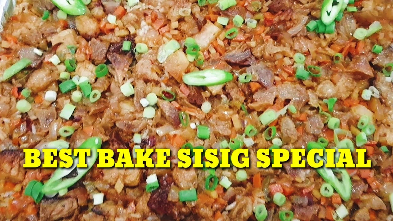 HOW TO MAKE BEST BAKE SISIG WITH RICE - YouTube