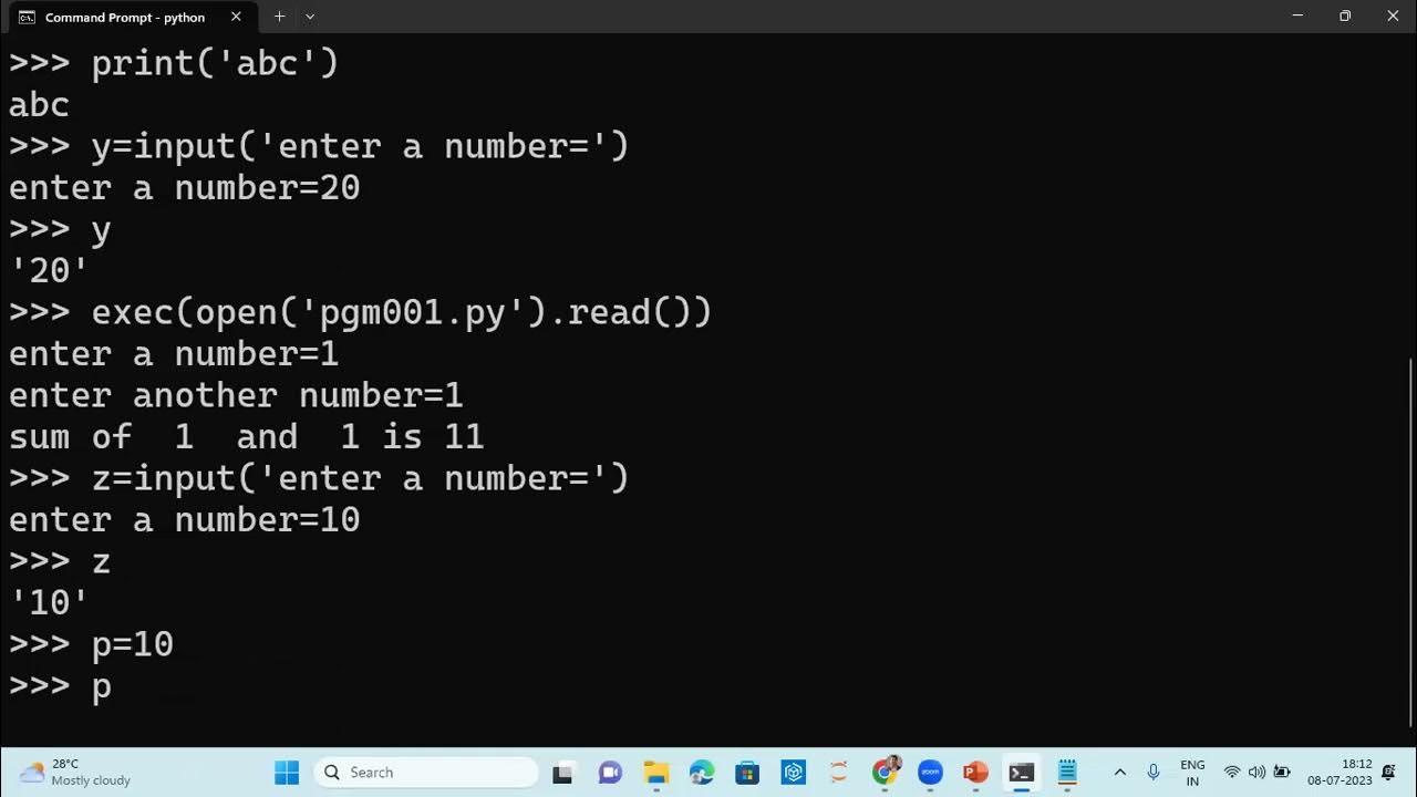 2. Python(2023-07-08) - YouTube