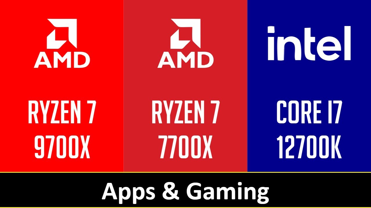 RYZEN 7 9700X vs RYZEN 7 7700X vs CORE I7 12700K - YouTube