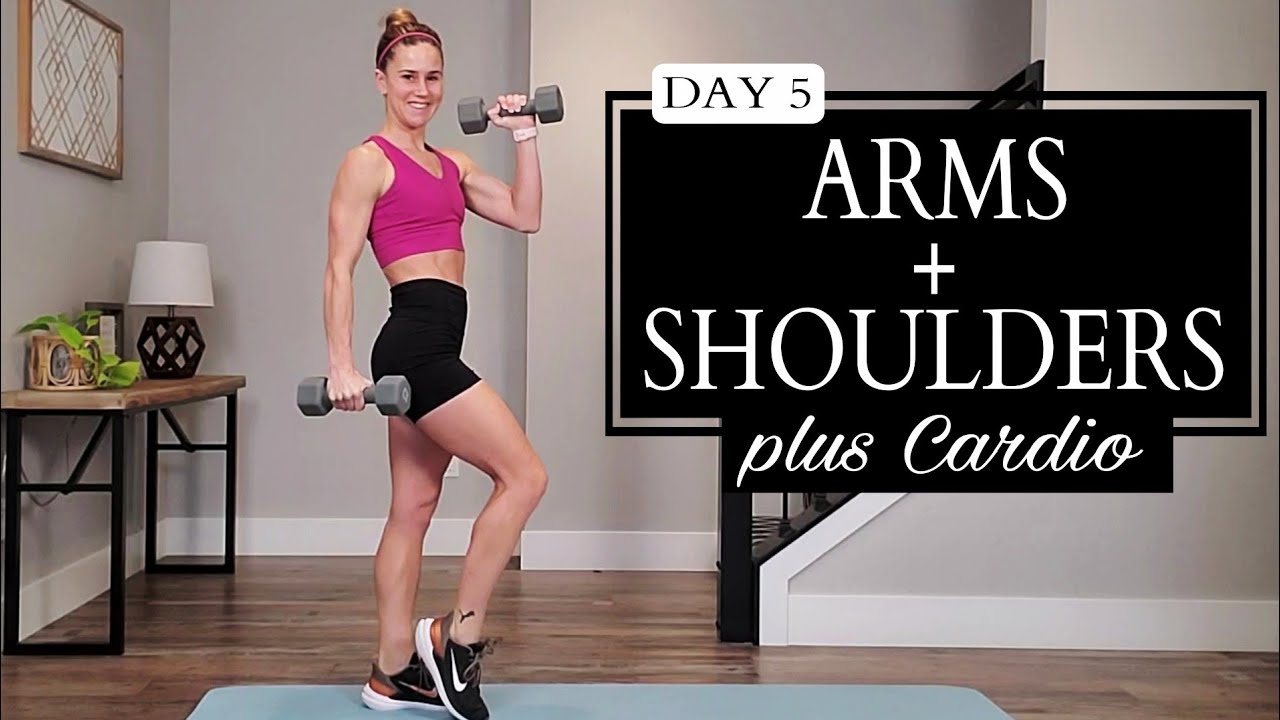 Level Up 22min Arms & Shoulders AMRAP with Dumbbells (Cardio & Strength ...