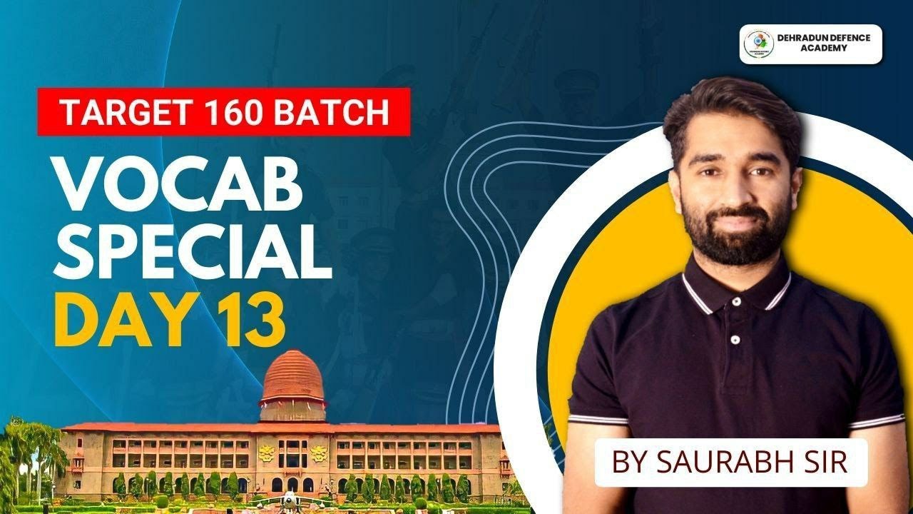 VOCAB Special Day 13 | Target 160 Batch | NDA English - YouTube