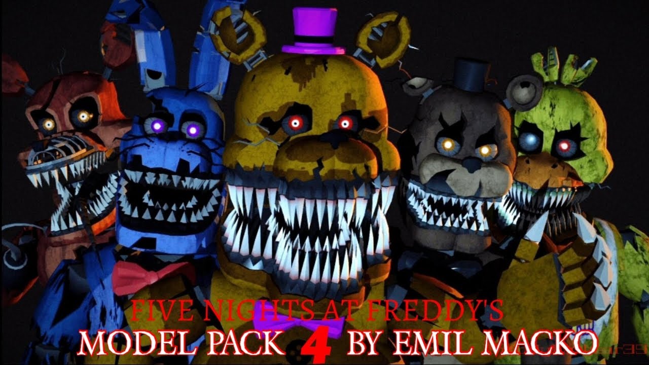 FNAF 4 MODEL PACK by EMIL MACKO for Prisma3D - YouTube