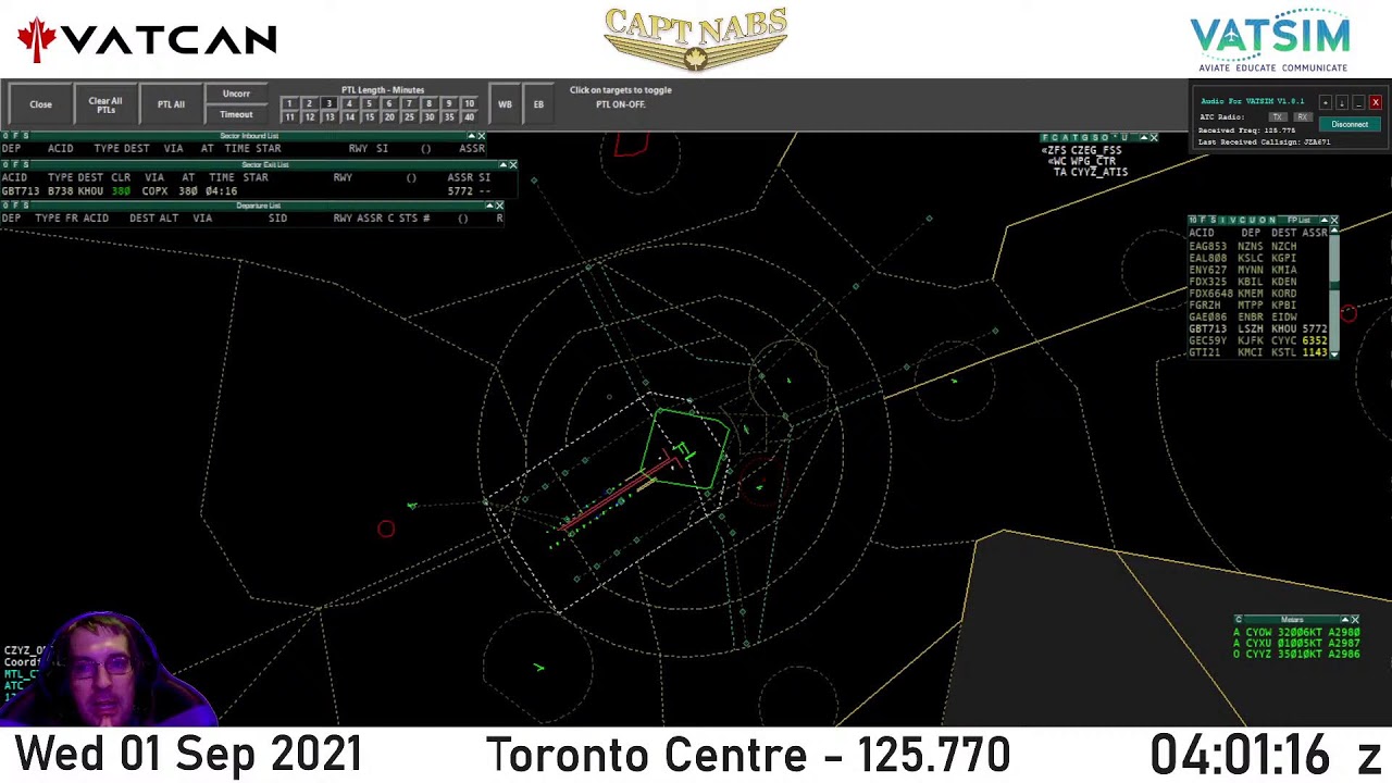 Live VATSIM ATC: Toronto Centre - YouTube
