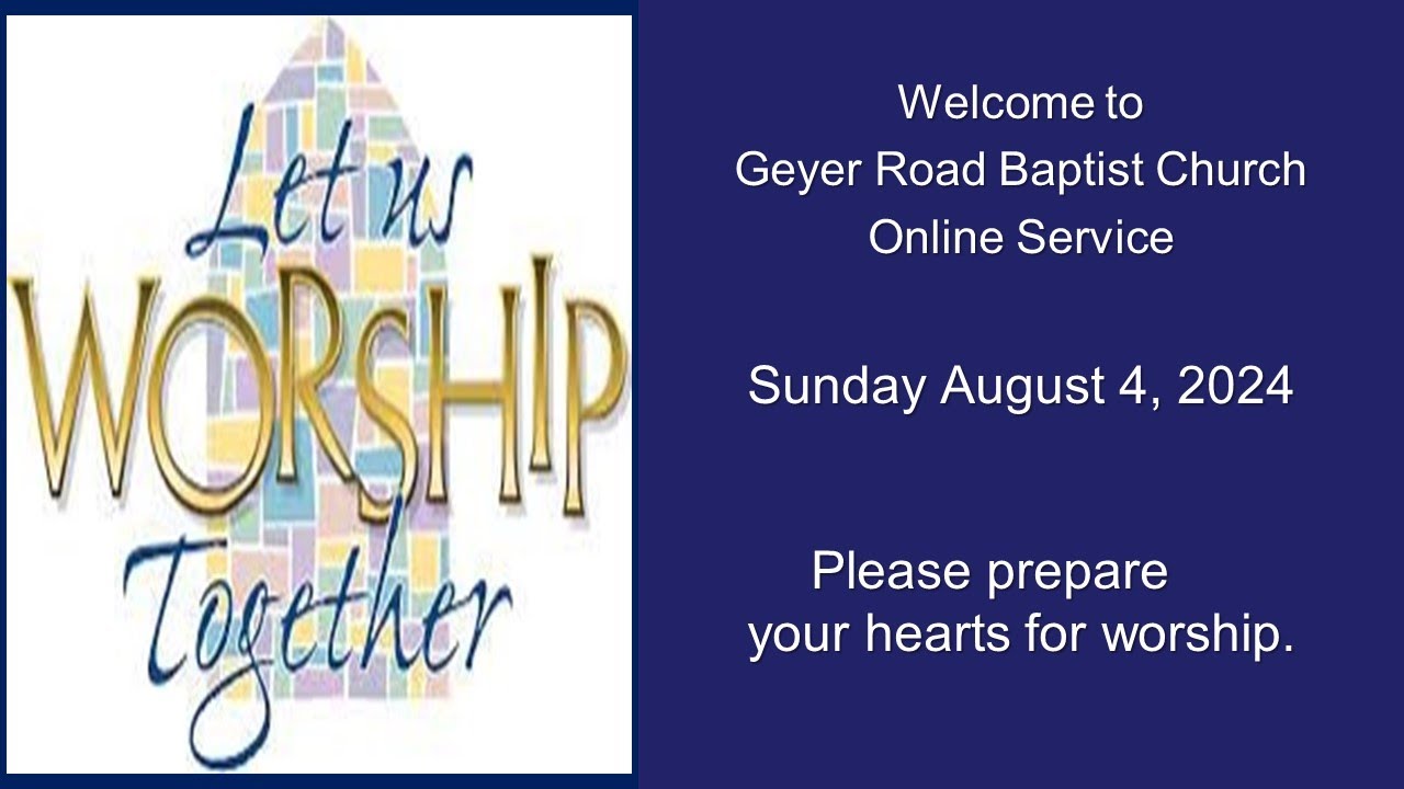 "Where Can We Worship God?" - August 4, 2024 - YouTube