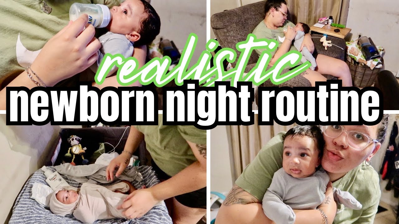 MY REALISTIC NIGHT ROUTINE WITH A NEWBORN // BEDTIME ROUTINE - YouTube