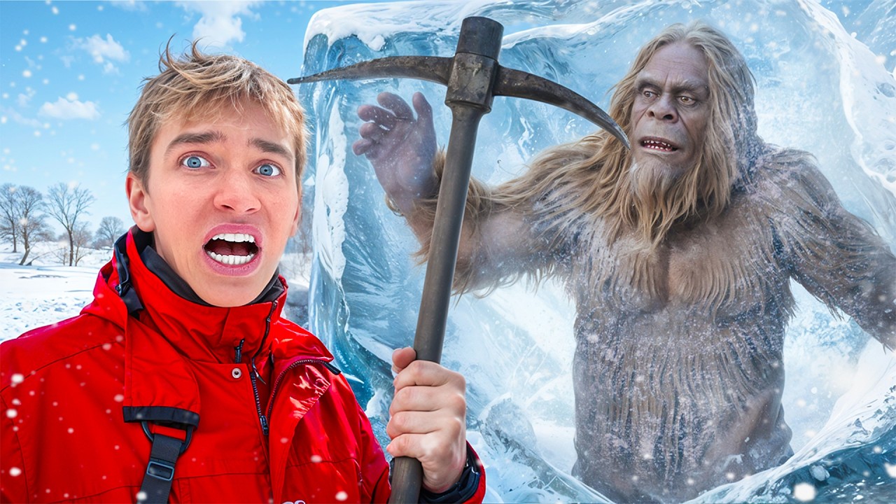 I FOUND A DANGEROUS MONSTER TRAPPED UNDER THE ICE! - YouTube