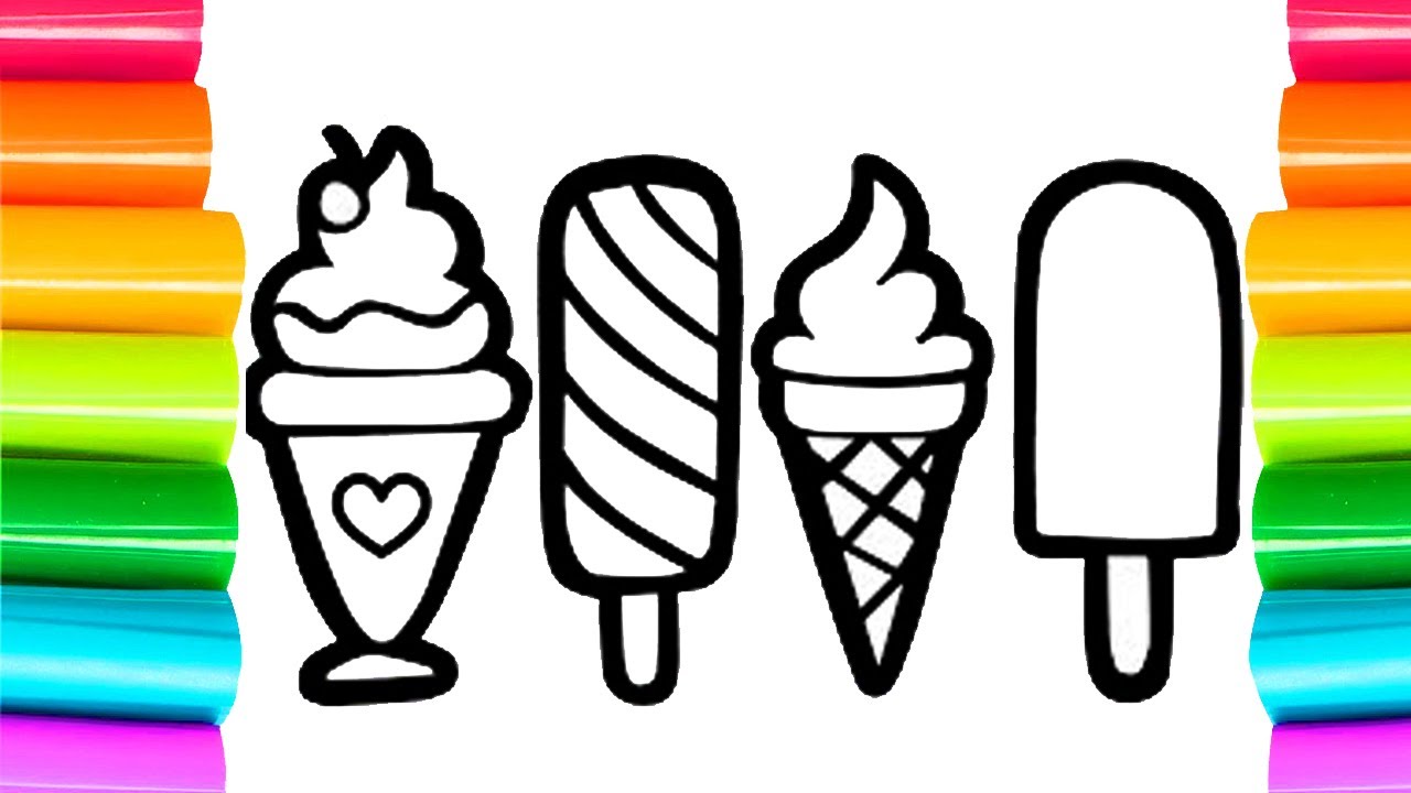 HOW TO DRAW A CUTE ICE CREAM AND COLORING | Ice Cream Drawing | How to ...