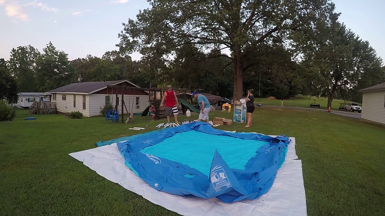 How to install swimming pool time lapse Summerwave/Walmart - YouTube