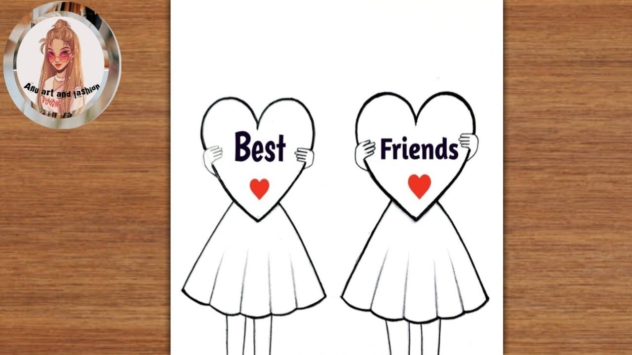 Best friend pencil sketch - step by step /very easy/how to draw ...