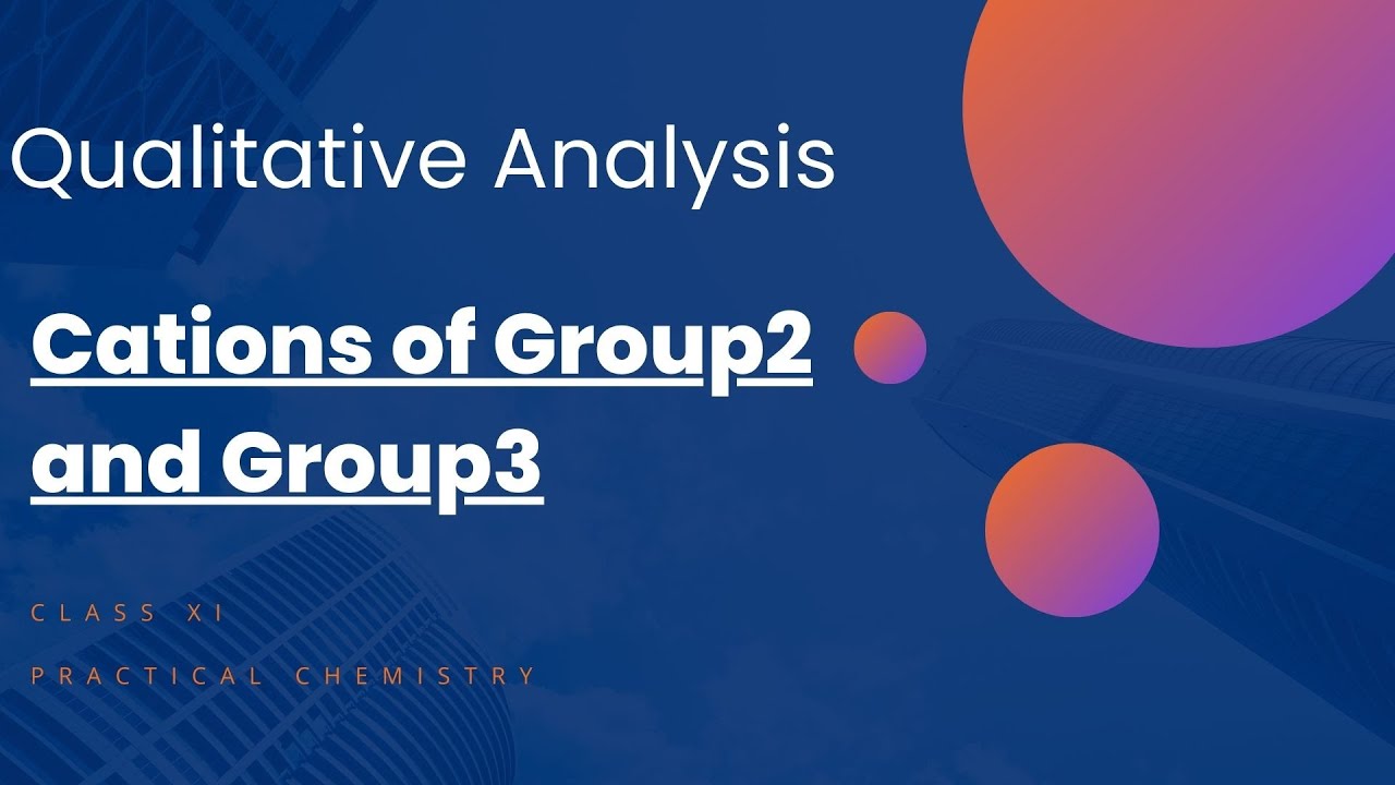 SALT ANALYSIS (CATIONS GROUP 2 AND 3) - YouTube