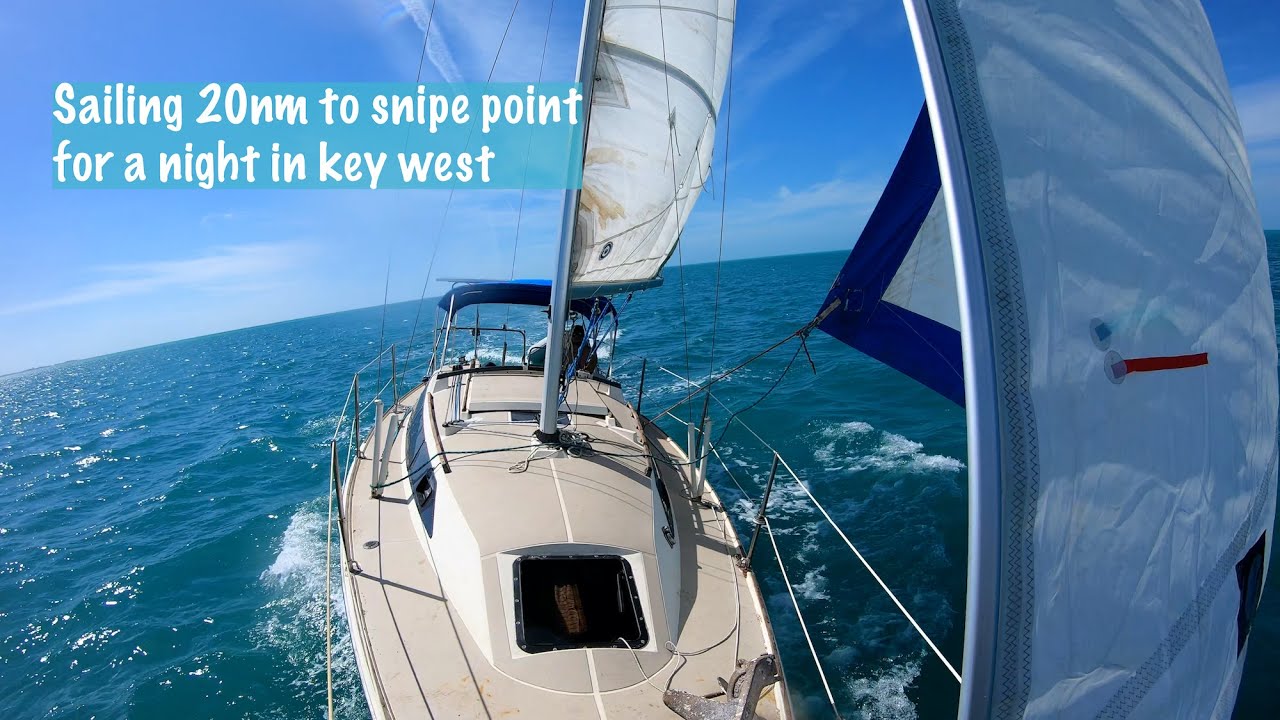 Sailing 20 nautical miles to snipe point in key west - YouTube