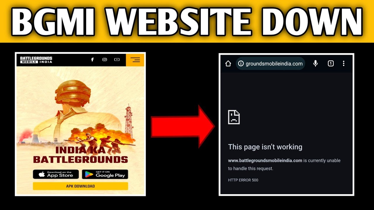 BGMI OFFICIAL WEBSITE DOWN 😱| BGMI NEW CHANGES🔥 - YouTube