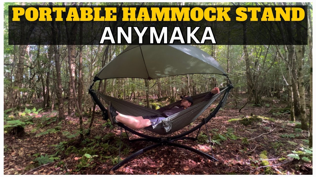 Anymaka Portable Hammock Stand #hammock #wildcamping #hammocklife #forest - YouTube