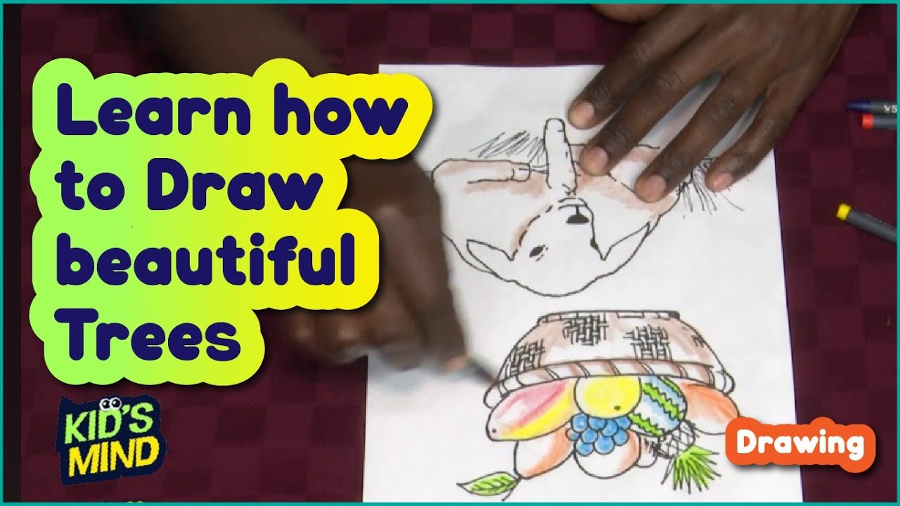 How to Draw Beautiful Trees in the Garden of Eden - YouTube