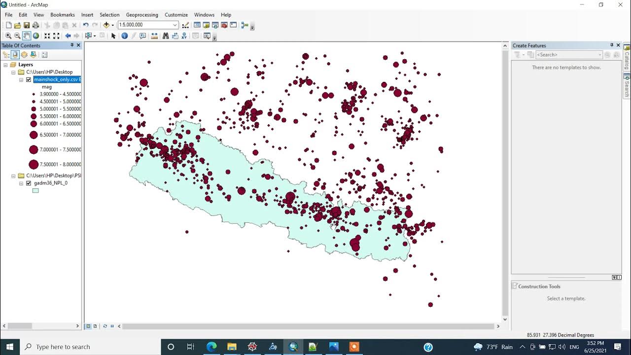 GIS Coordinate data visualization with different color and bubble sizes ...