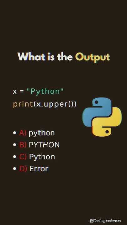 Programminguppercommentanswerpythoncodingprogramminglanguage Youtube