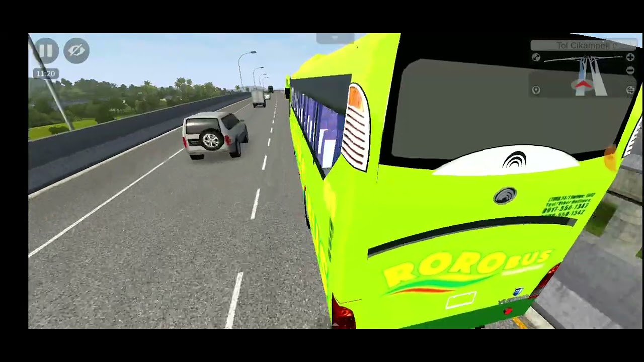 RORO BUS 309 (Tol. Cikampek Skyway) Bussid - YouTube
