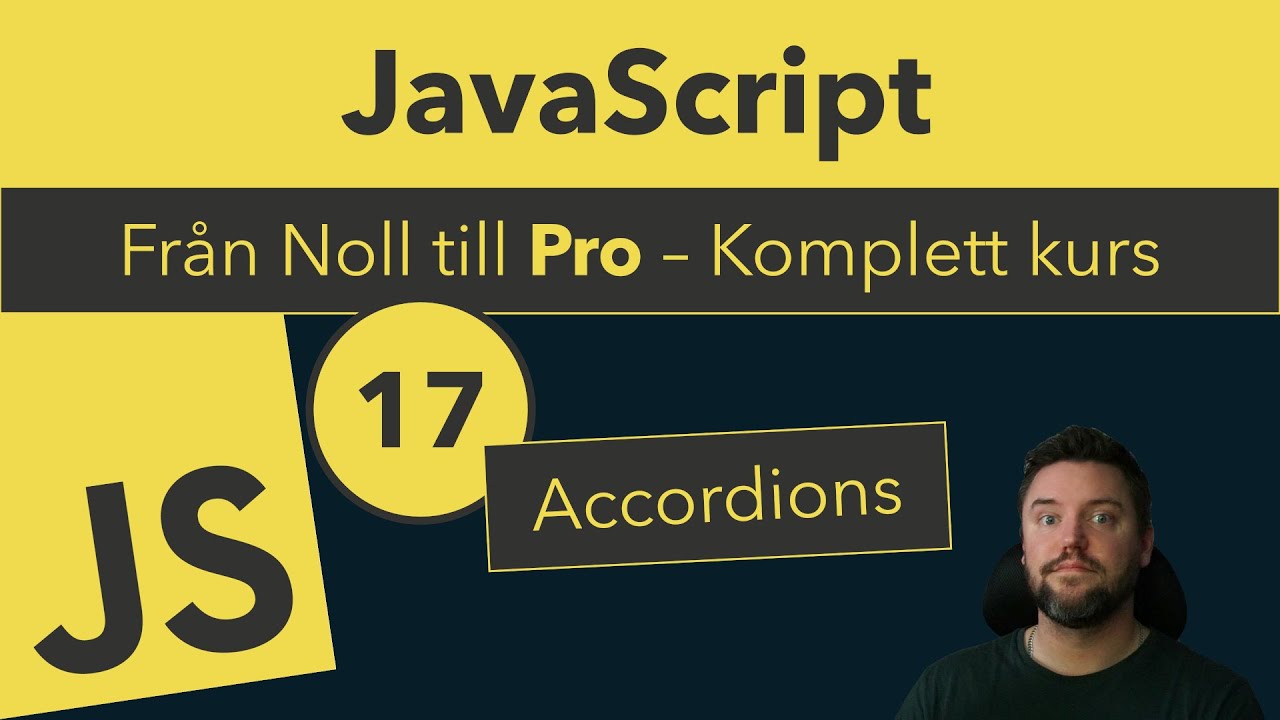 17. Skapa en animerad Accordion med HTML, CSS & JavaScript - YouTube