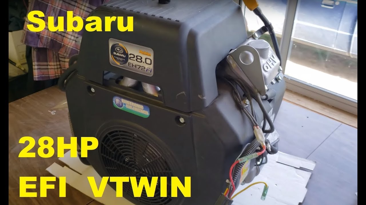 Subaru 720cc 28HP EFI Vtwin EH72 FI (Ideals For The Engine) - YouTube