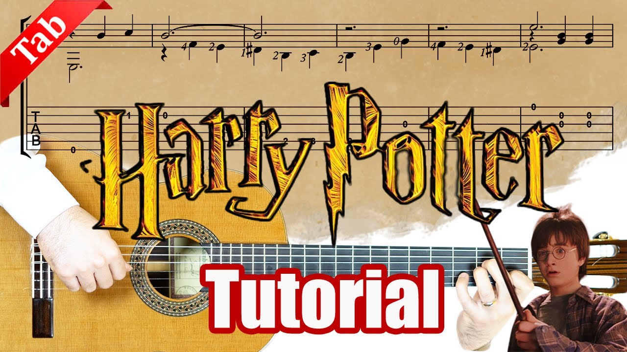 Harry Potter Theme Song Classical Guitar Tutorial - Tabs and Sheet ...