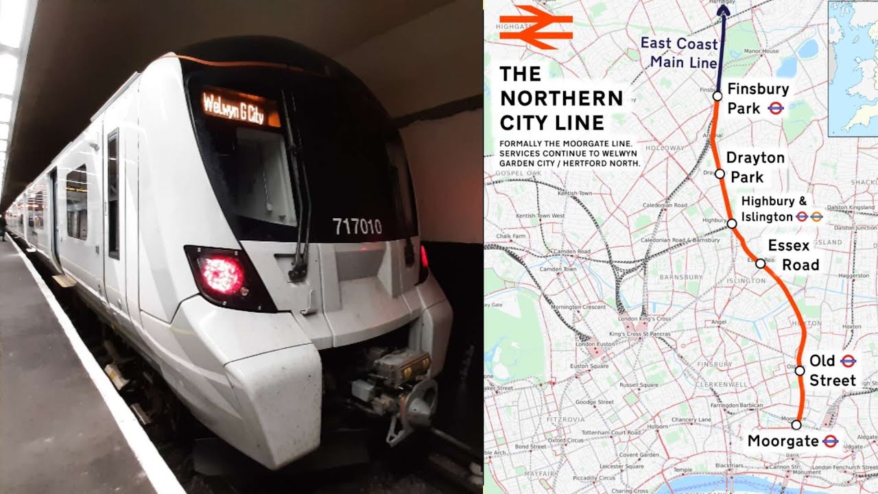 The Northern City Line Journey - Moorgate to Finsbury Park via Highbury ...