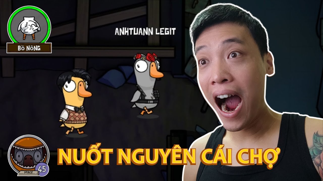(Goose Goose Duck) Bồ nông nuốt nguyên cái chợ và màn đuổi bắt cười rớt ...