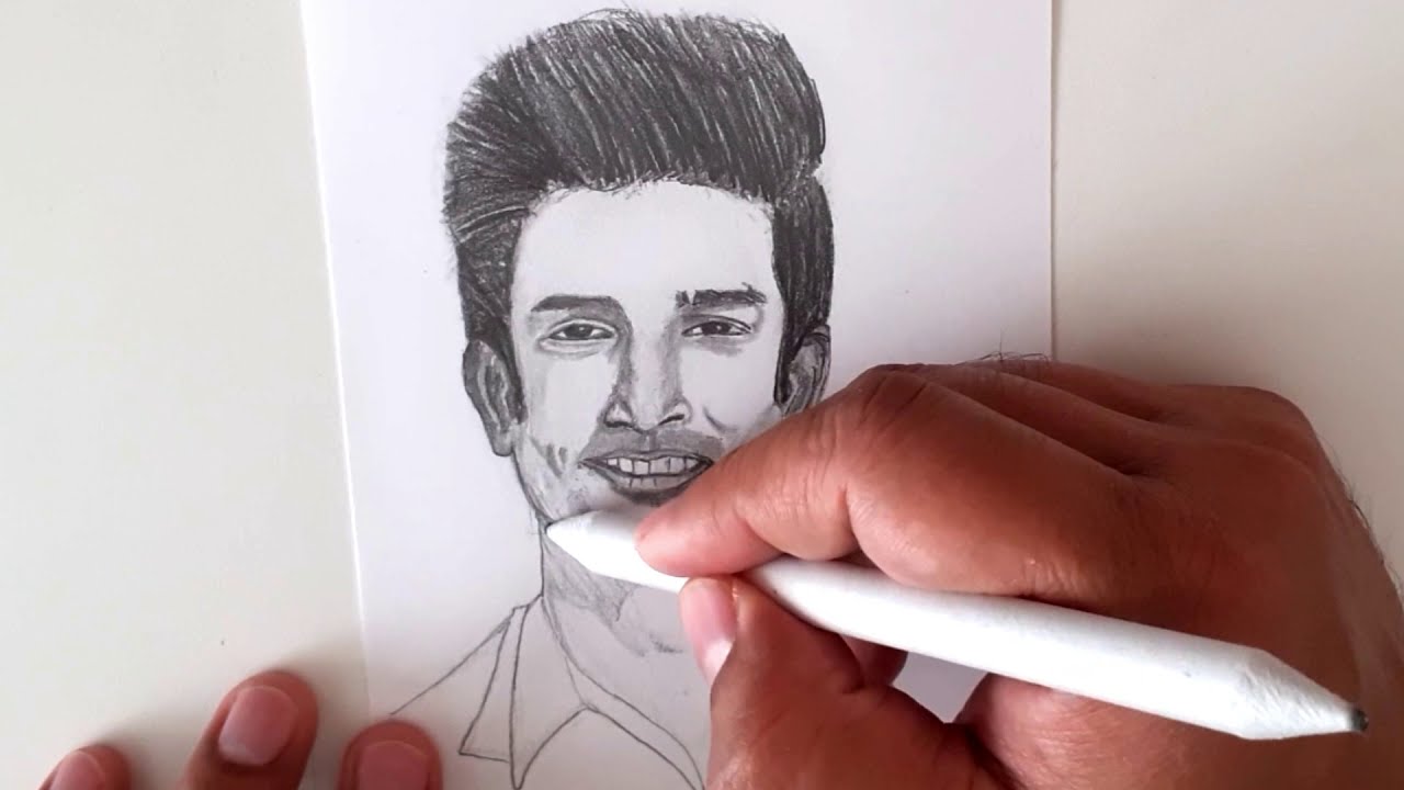 A tribute to RIP Sushant Singh Rajput - Pencil sketch - how to draw ...