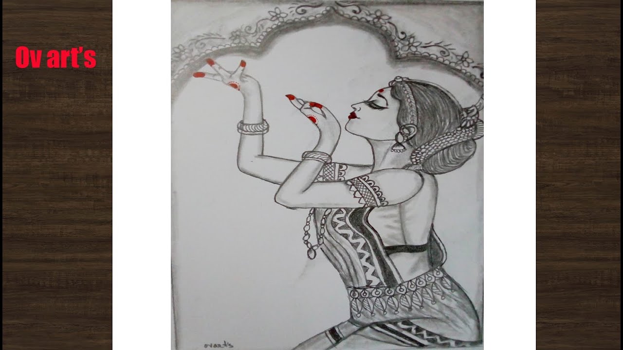 How to draw a Indian classical dancer ,pencil sketch drawing,how to ...