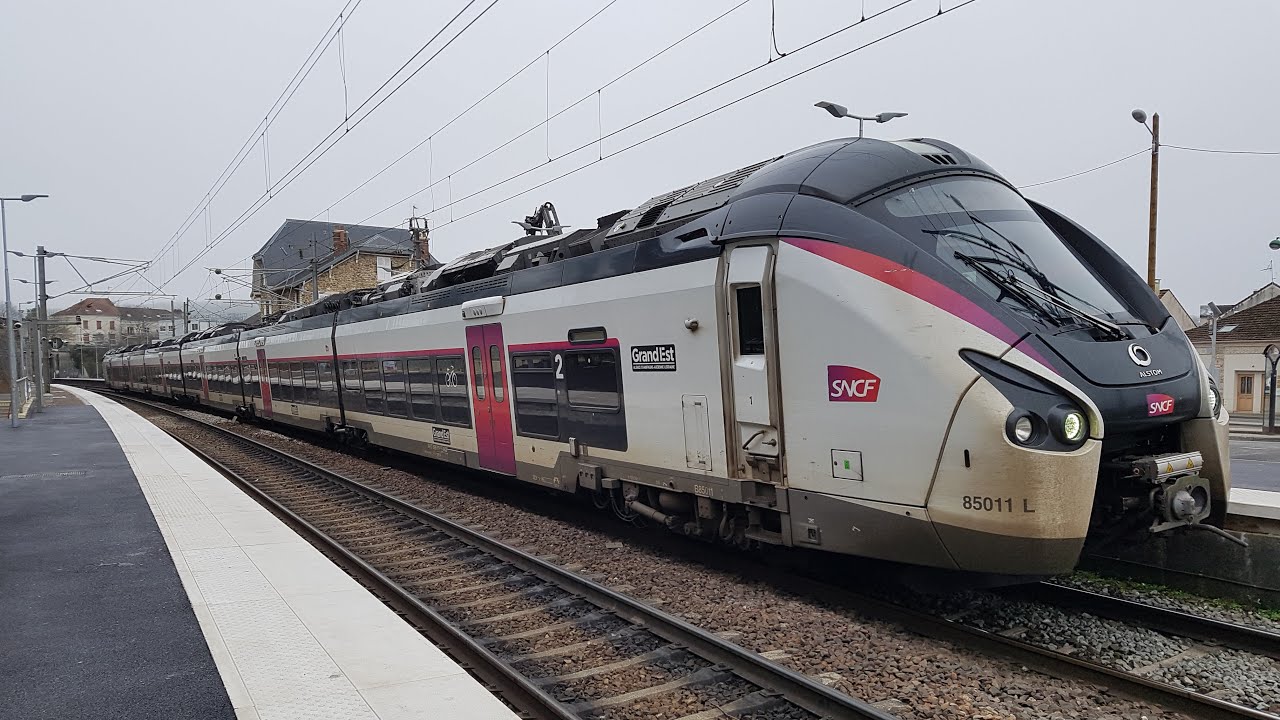 TER Fluo Grand Est🚅Coradia Liner Carmillon (B 85000) : Paris-Est ️La ...