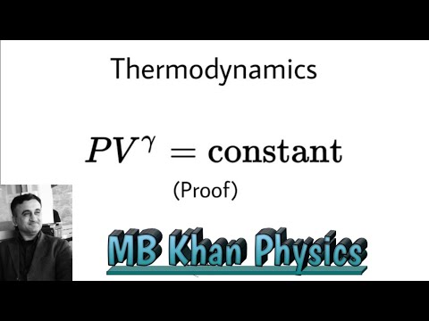 Prove that PVr= constant (for adiabatic process) - YouTube