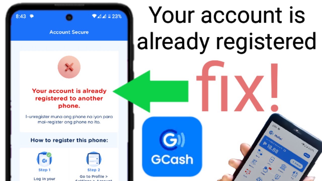Your account is already registered to another phone in GCash fix! - YouTube