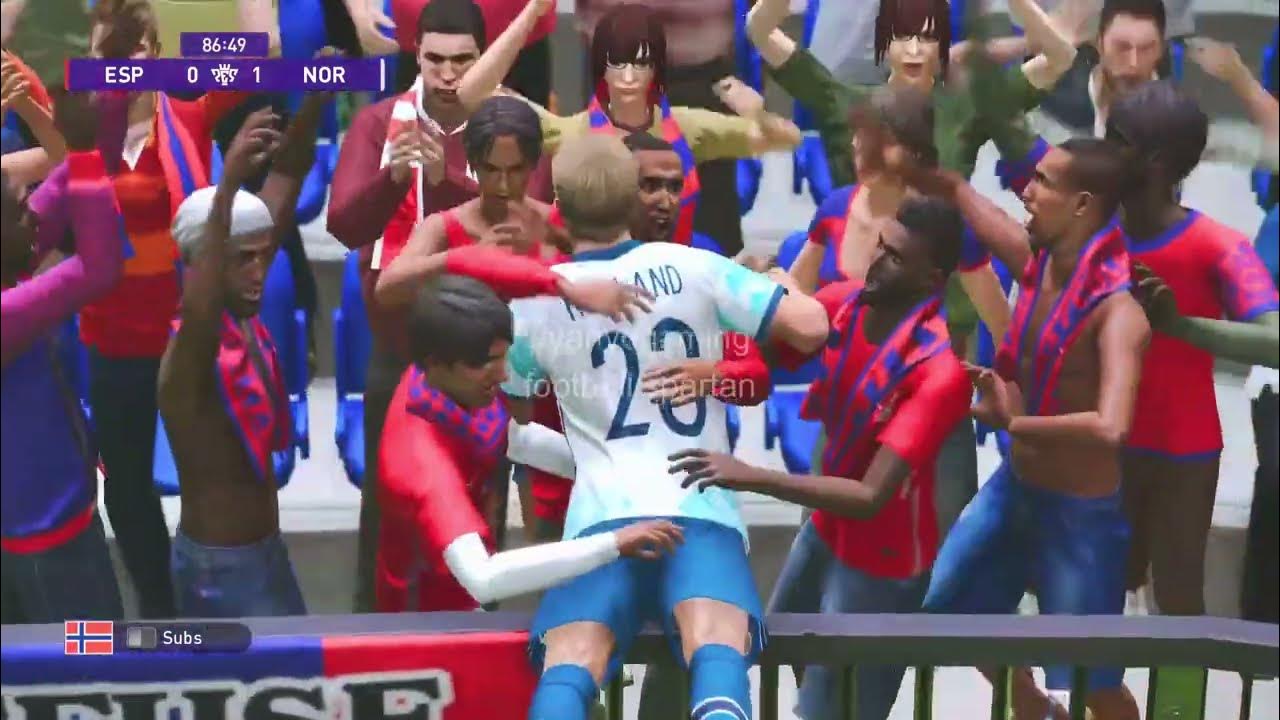 España vs Noruega Resumen | Eurocopa 2024 Calificaciones - PES 21 - YouTube