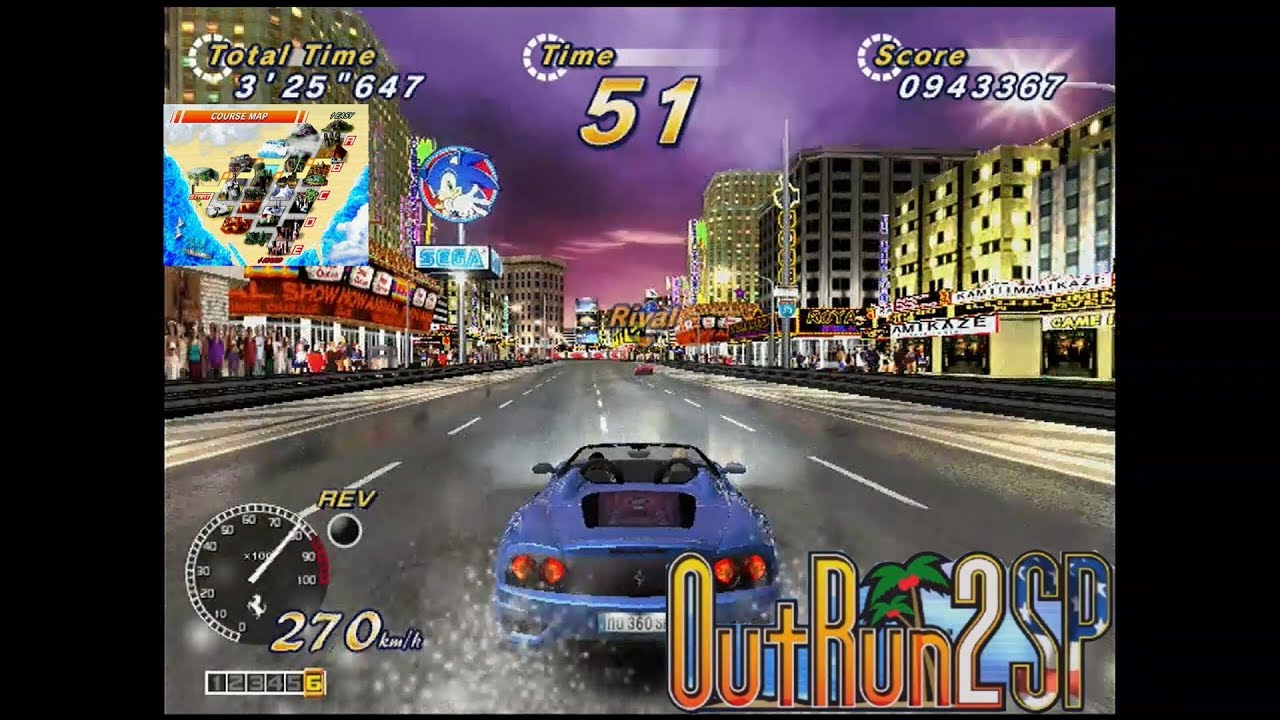 OutRun 2 SP - Course B Playthrough (Not MAME) / 아웃런 2 SP / アウトラン2 SP ...