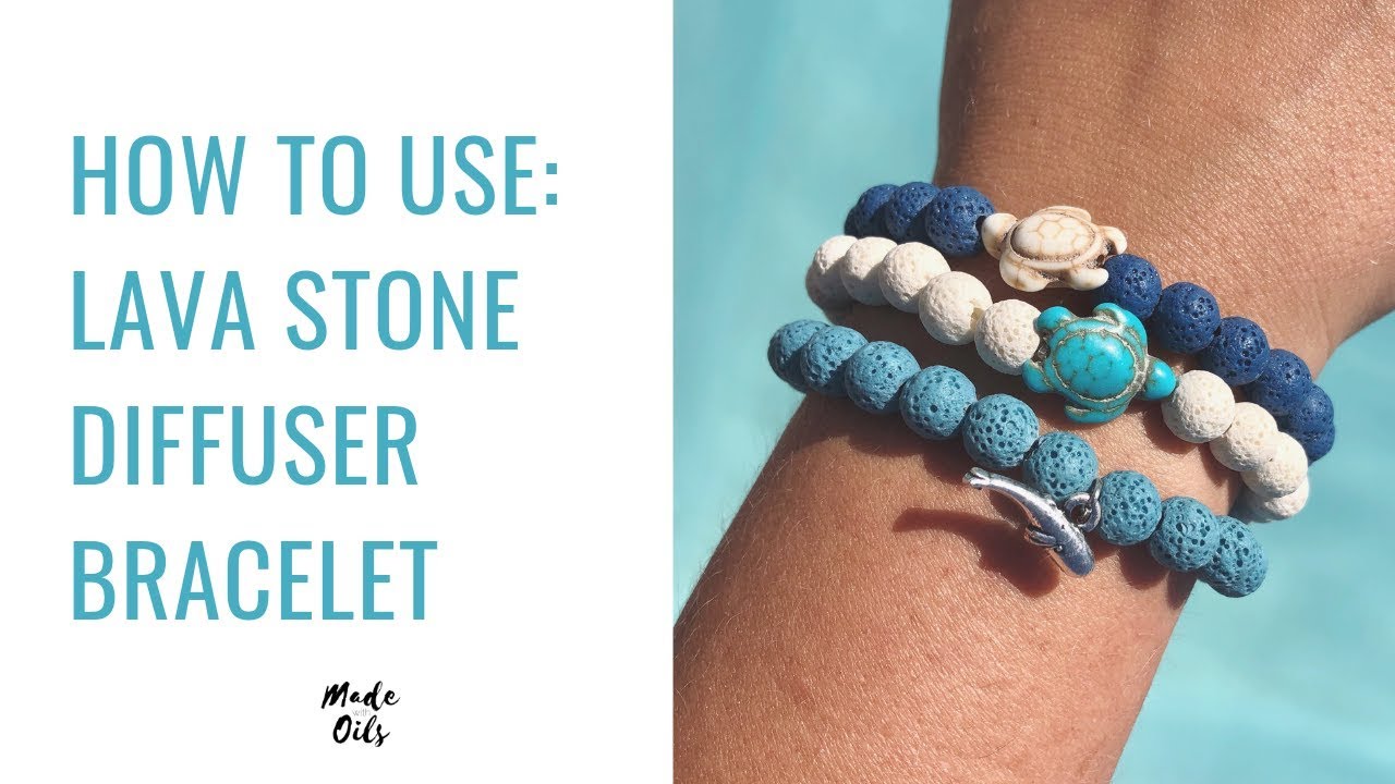 How to use a Lava Stone Diffuser Bracelet - YouTube
