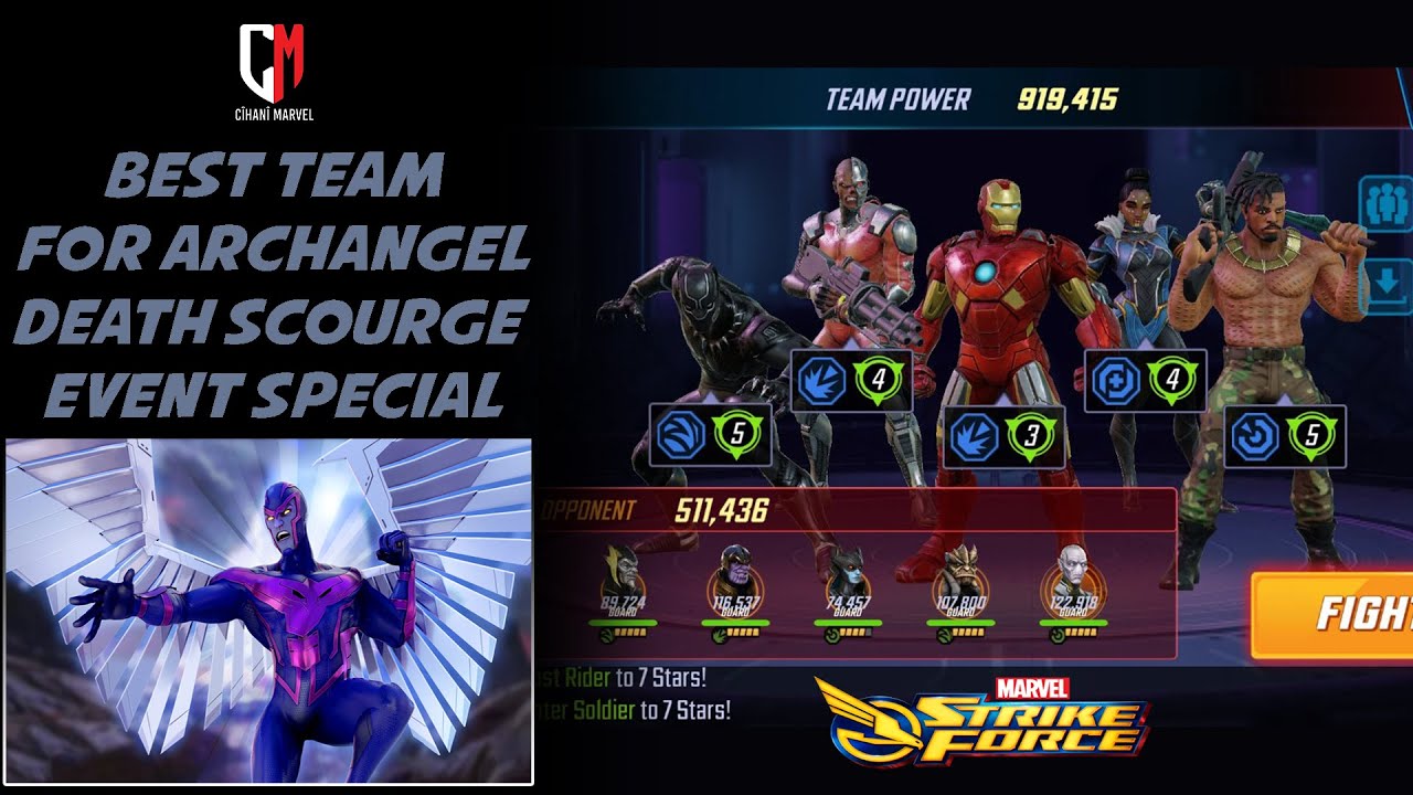 Ready Team for Archangel - Death Scourge Event Special 💯💪🏻 Marvel Strike Force | MSF - YouTube