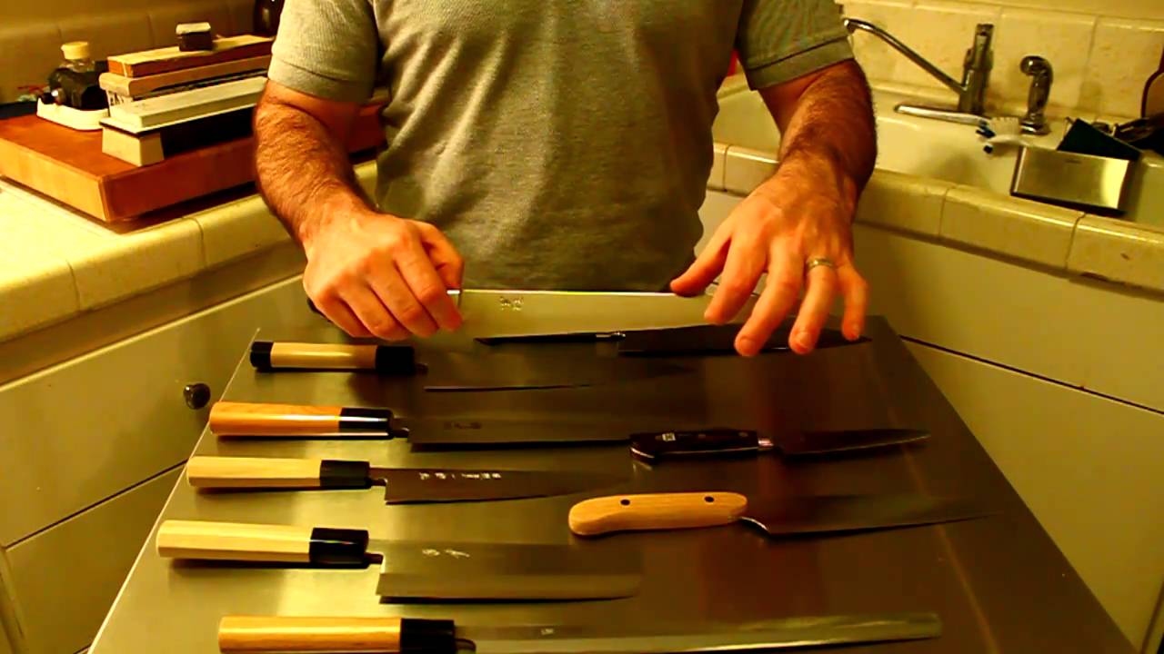 Double Bevel Knives in Japanese- Japanese Knife Imports - YouTube