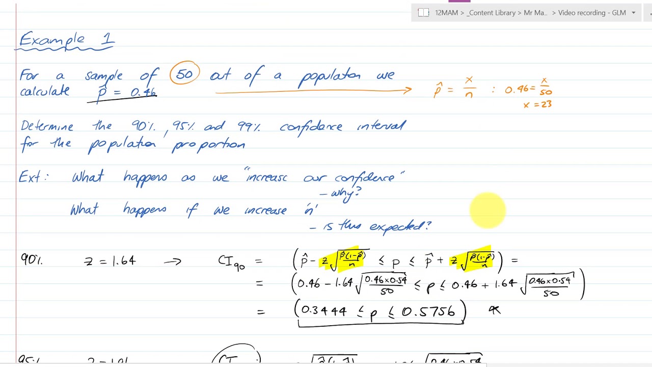 Mathematical Methods - U4T5 - sampling and confidence intervals video ...
