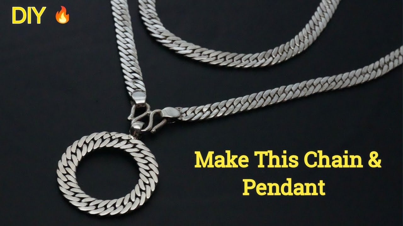 Handmade Silver Chain with Circle Pendant – Easy Jewelry Tutorial - YouTube