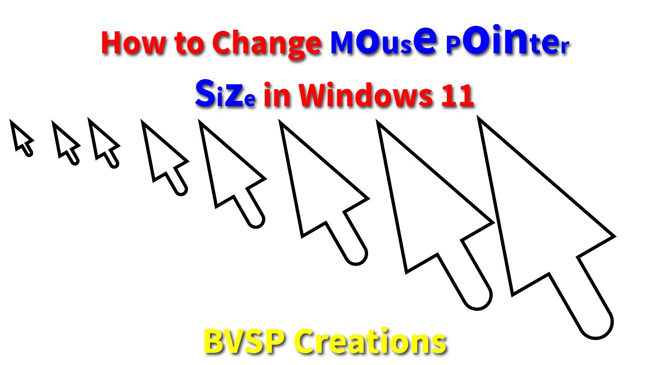 Windows 11 - How to increase mouse pointer size | How to change mouse ...