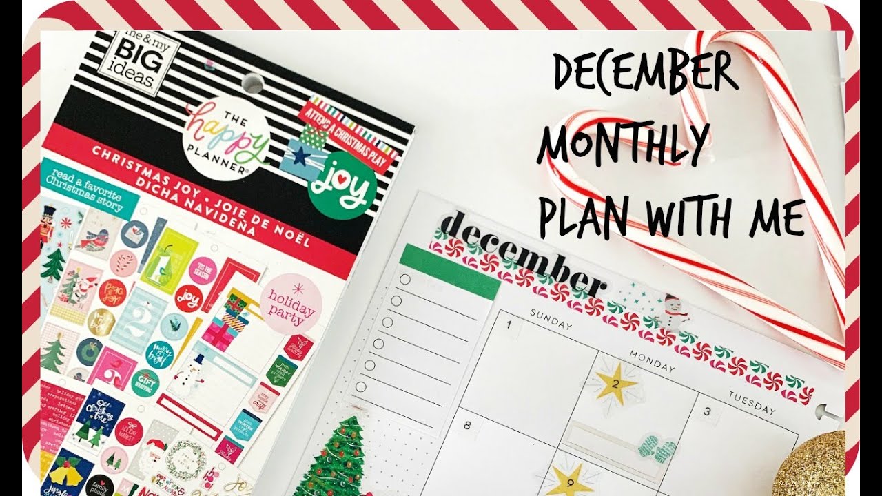 December Monthly Plan With Me | Christmas Planner 2019 - YouTube