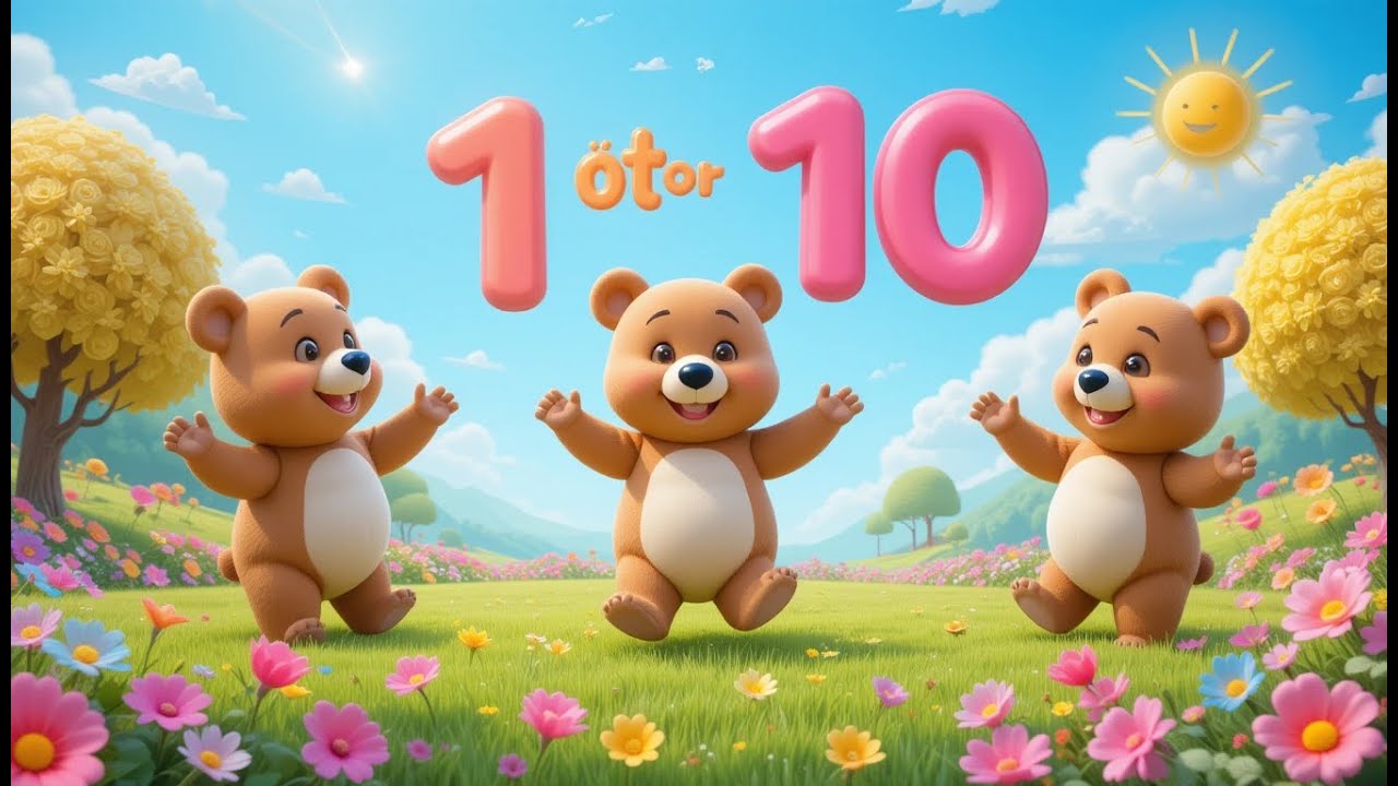 Bear Counting Song | Learn Numbers 1 to 10 with Bouncing Bears - YouTube