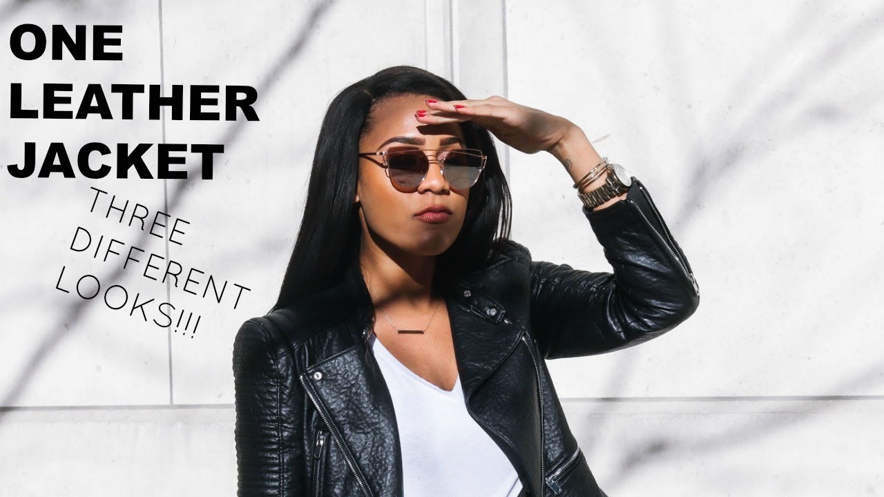 How to style one leather jacket three different ways! - YouTube