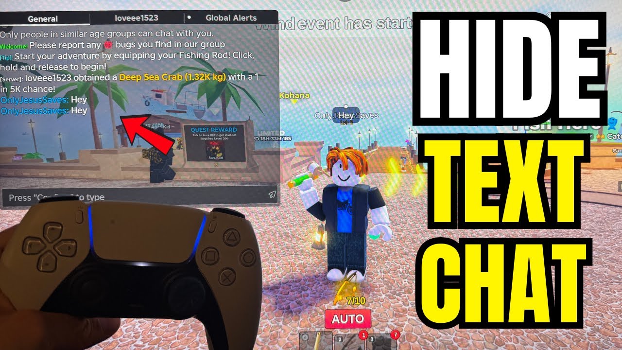 Roblox Fish It: How to Turn Off and Hide Text Chat - YouTube
