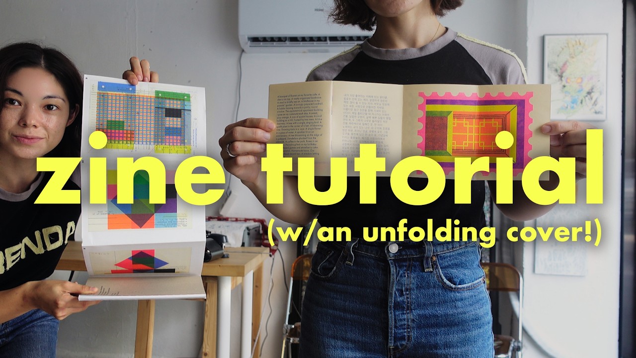 Tutorial: Zine with a Fold-Out Cover - YouTube
