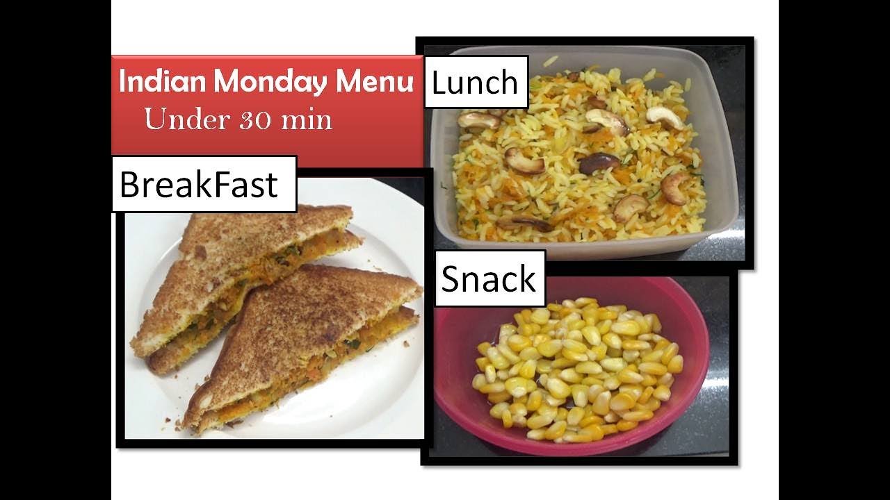 Monday Menu under 30 minutes | Breakfast & Lunch | Deepstamilkitchen ...